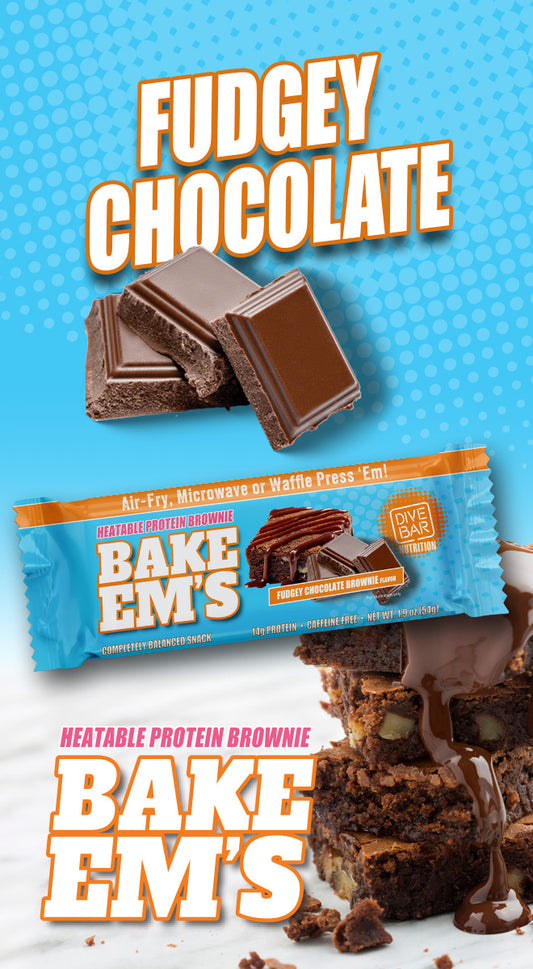 Bake 'Ems - Fudgey Chocolate - 6 bars – Dive Bar Nutrition
